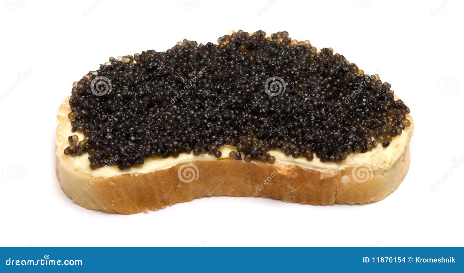 Bread with caviar. stock photo. Image of refreshment - 11870154