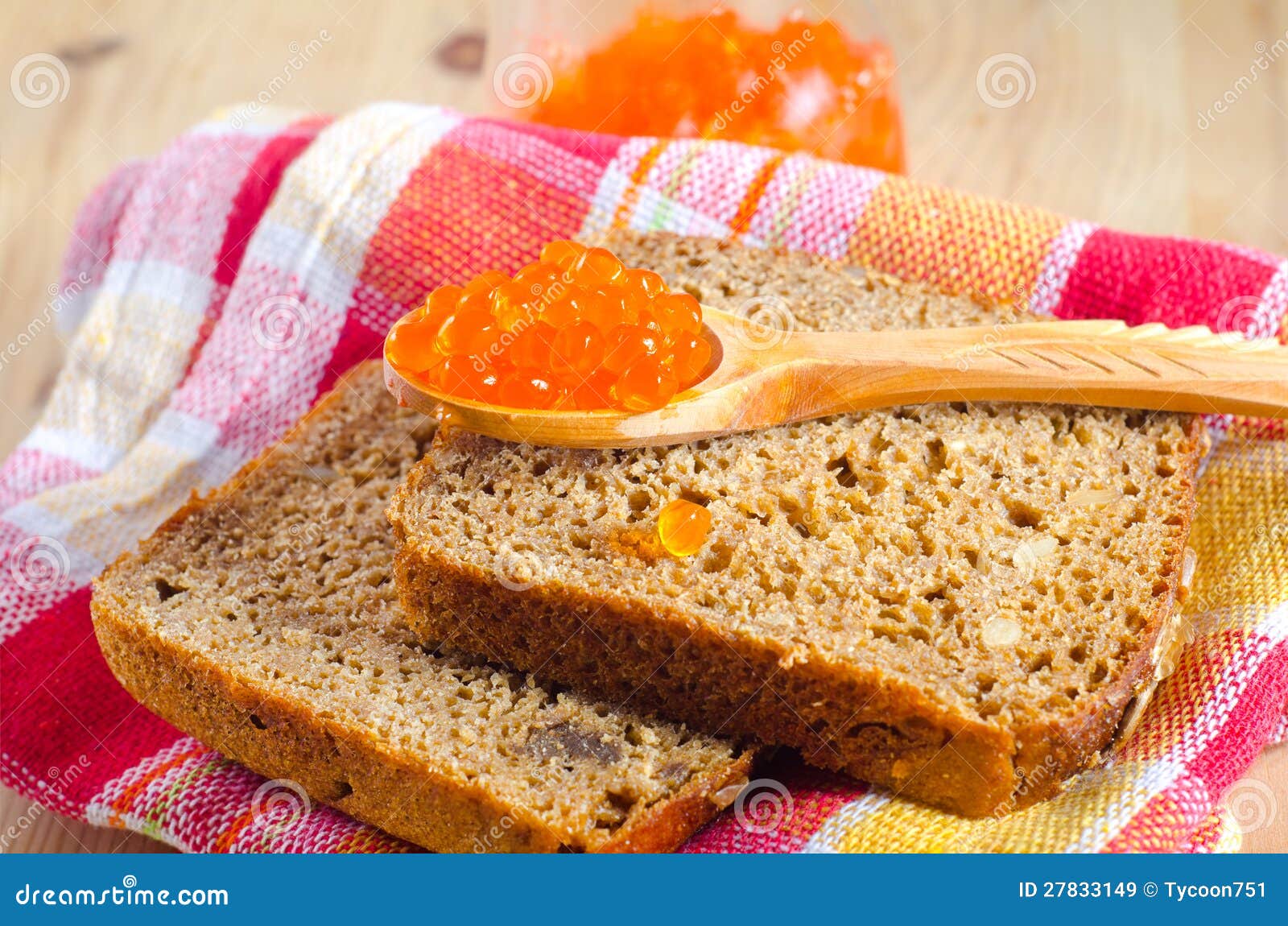 Bread and caviar stock image. Image of cuisine, butter - 27833149