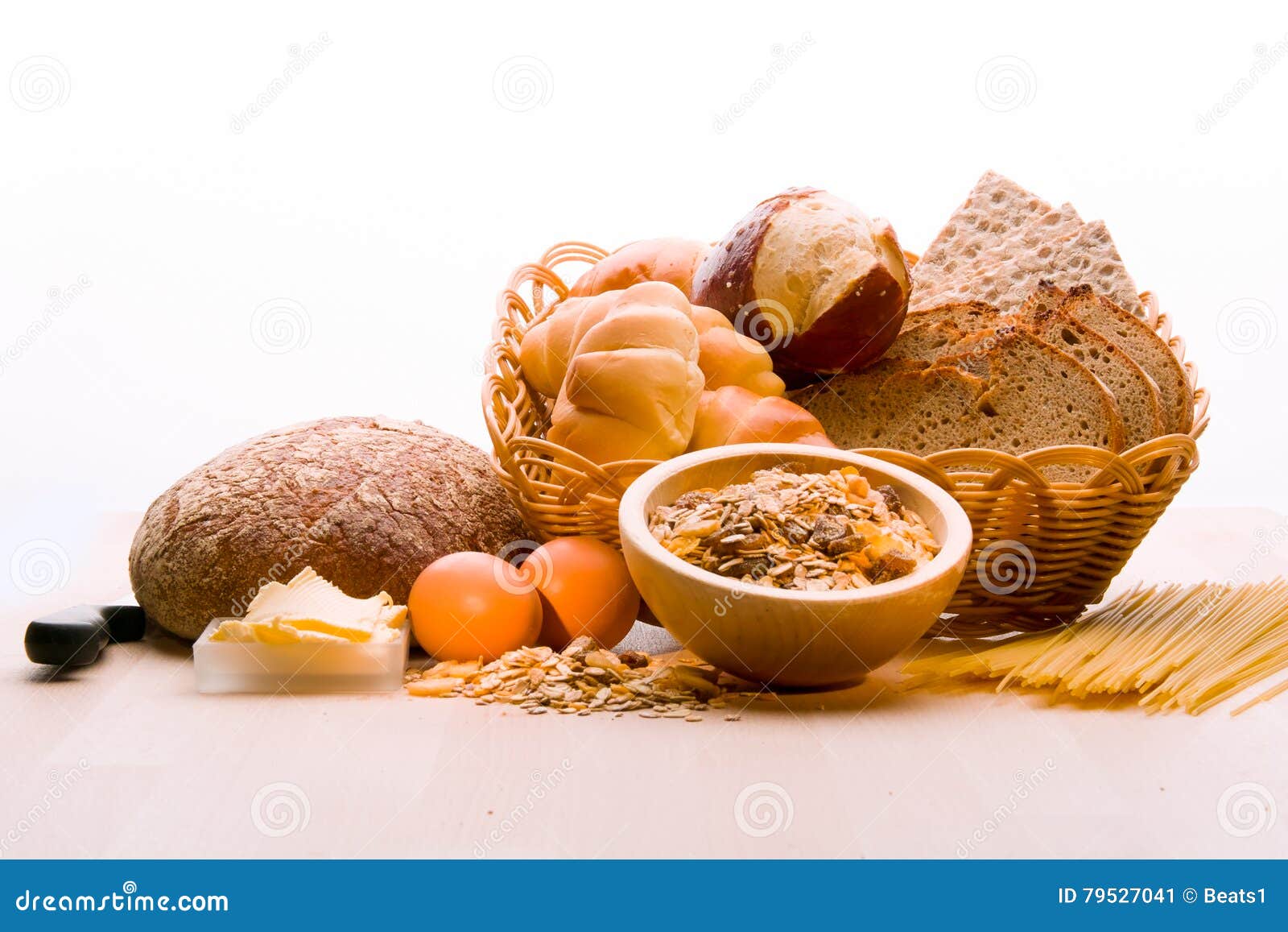Bread, Cereal Plant, Pasta.Bread, Cereal Plant, Stock Image - Image of ...