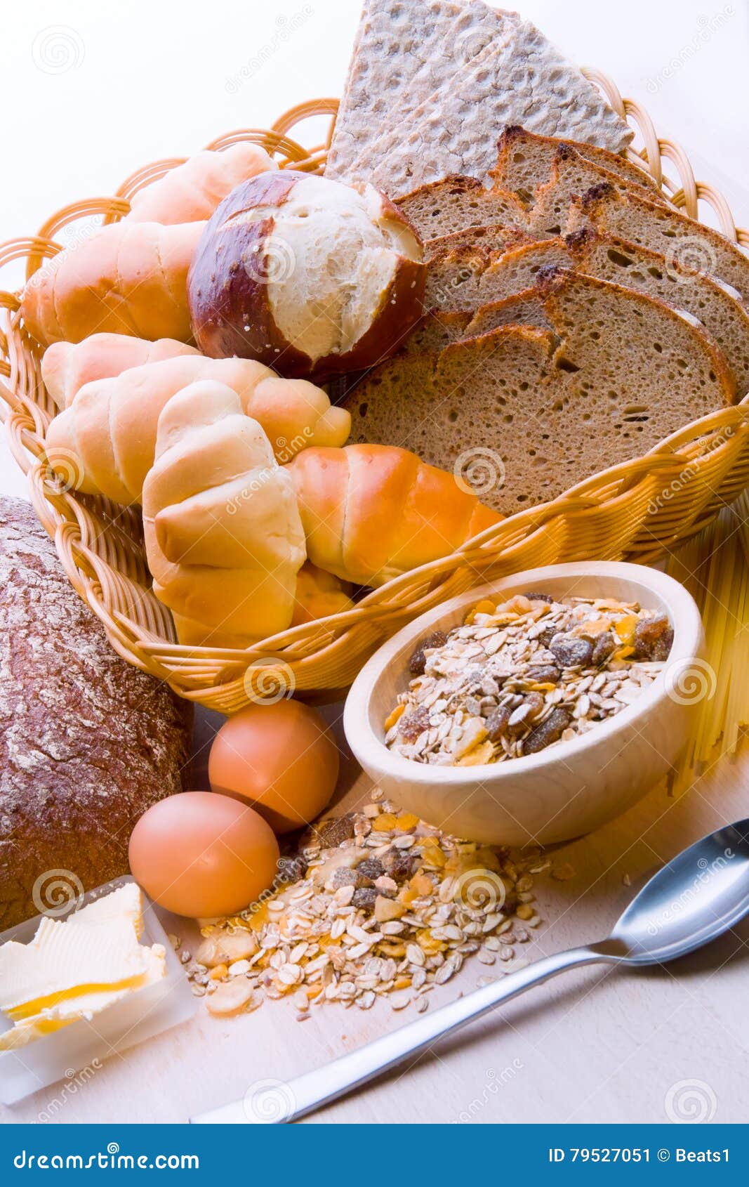 Bread, Cereal Plant, Pasta.Bread, Cereal Plant, Stock Image - Image of ...