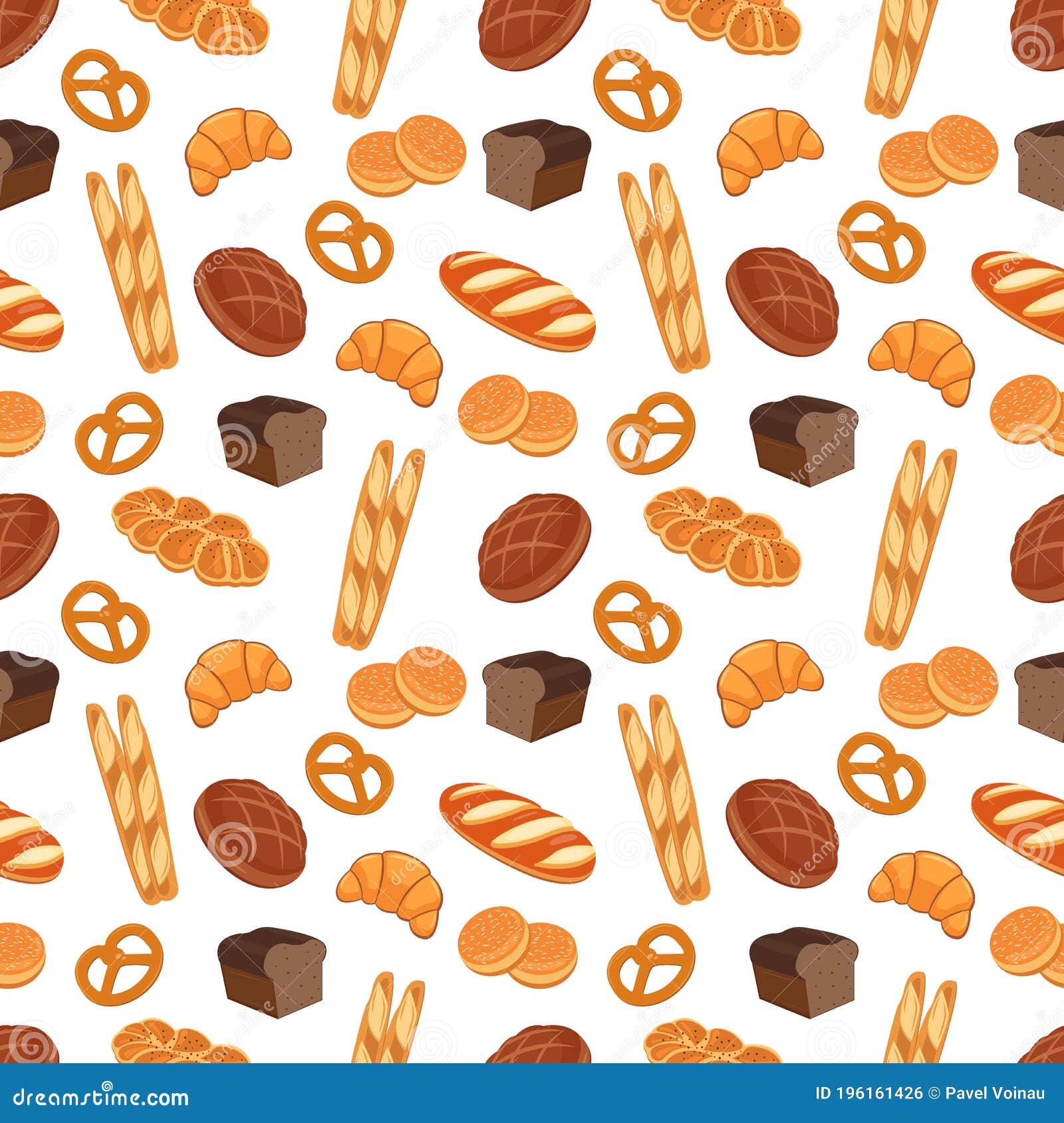 Bread and Cereal Seamless Pattern. Food Pattern Stock Vector ...