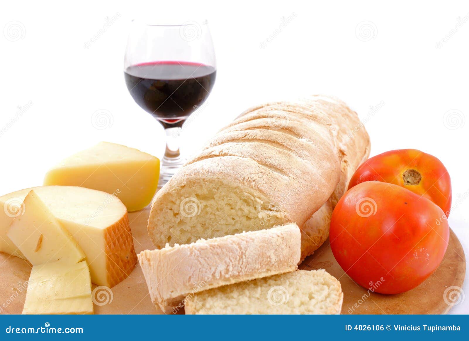 Bread and Cheese stock photo. Image of olive, basil, sliced - 4026106
