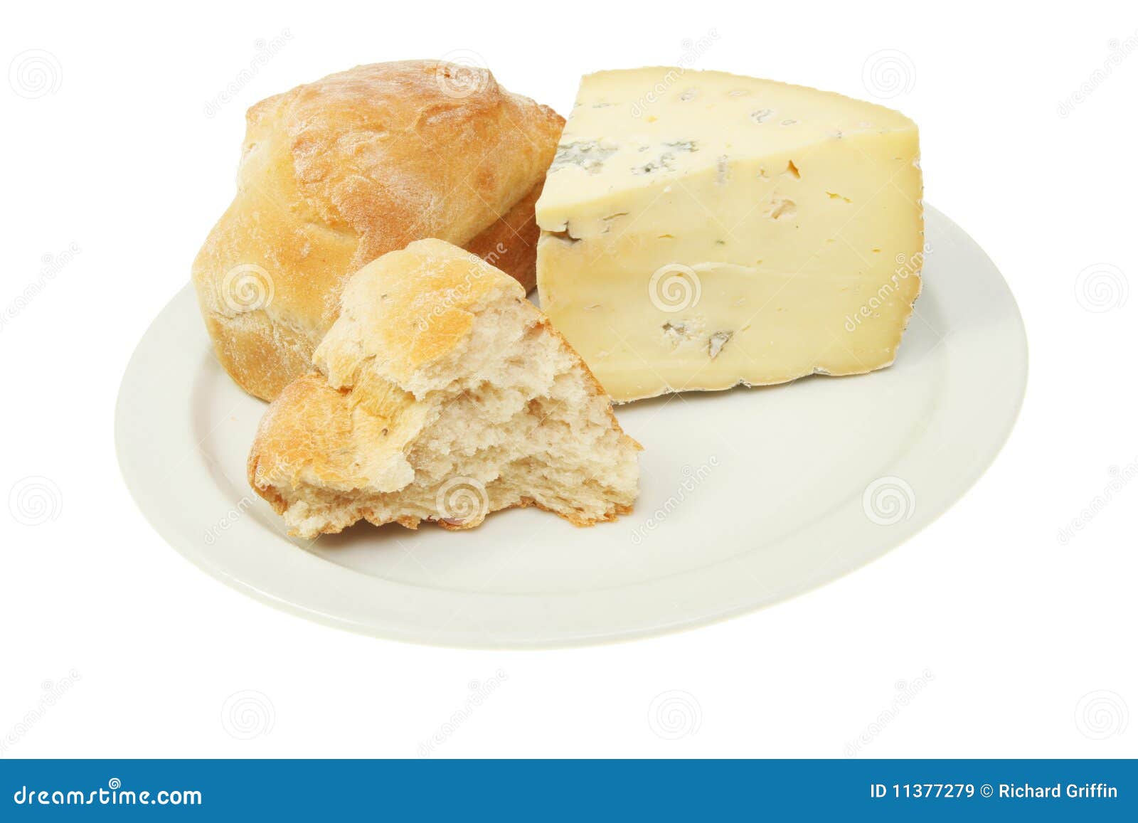 Bread and cheese on plate stock image. Image of food - 11377279
