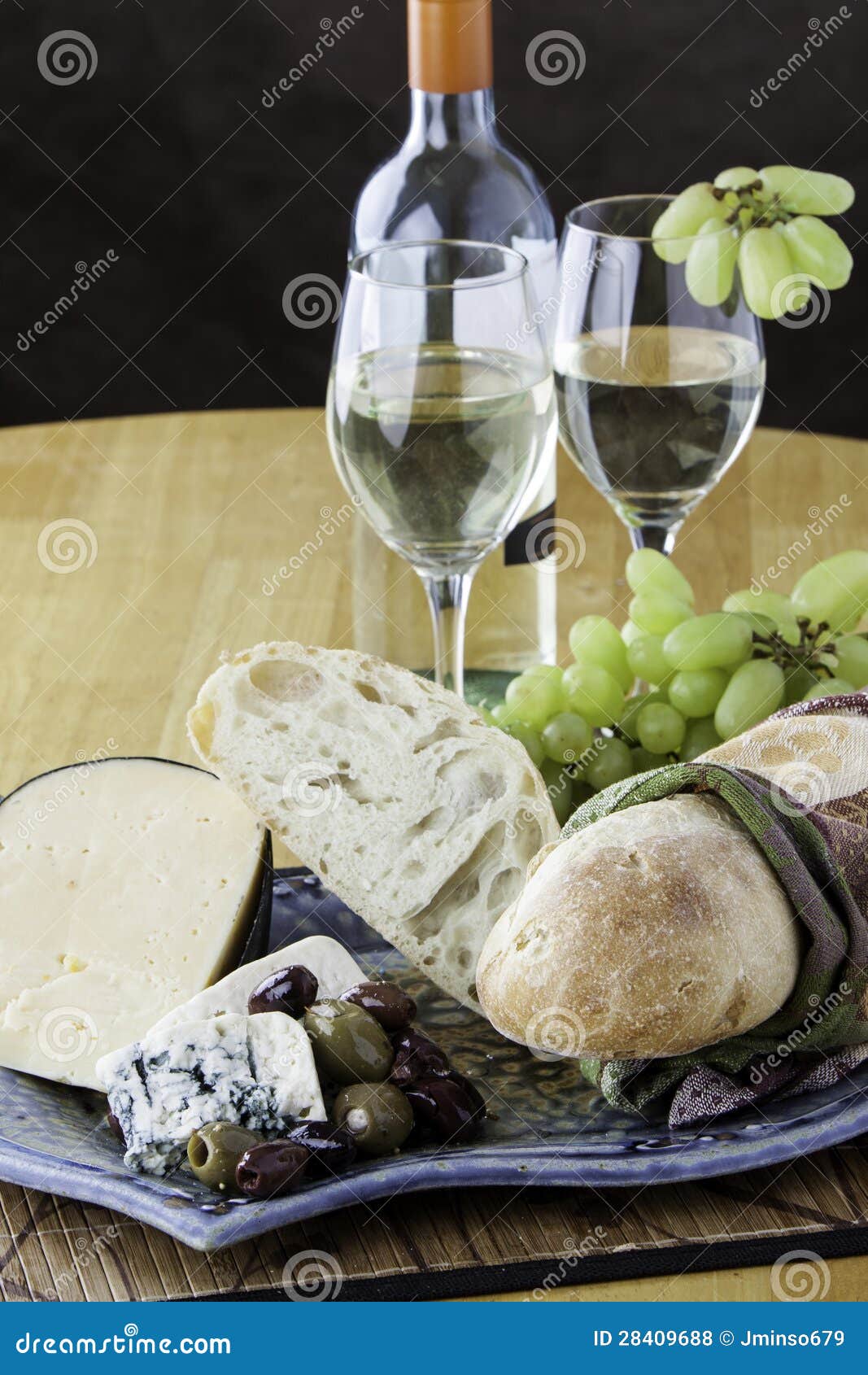 Bread and cheese platter stock photo. Image of fresh - 28409688
