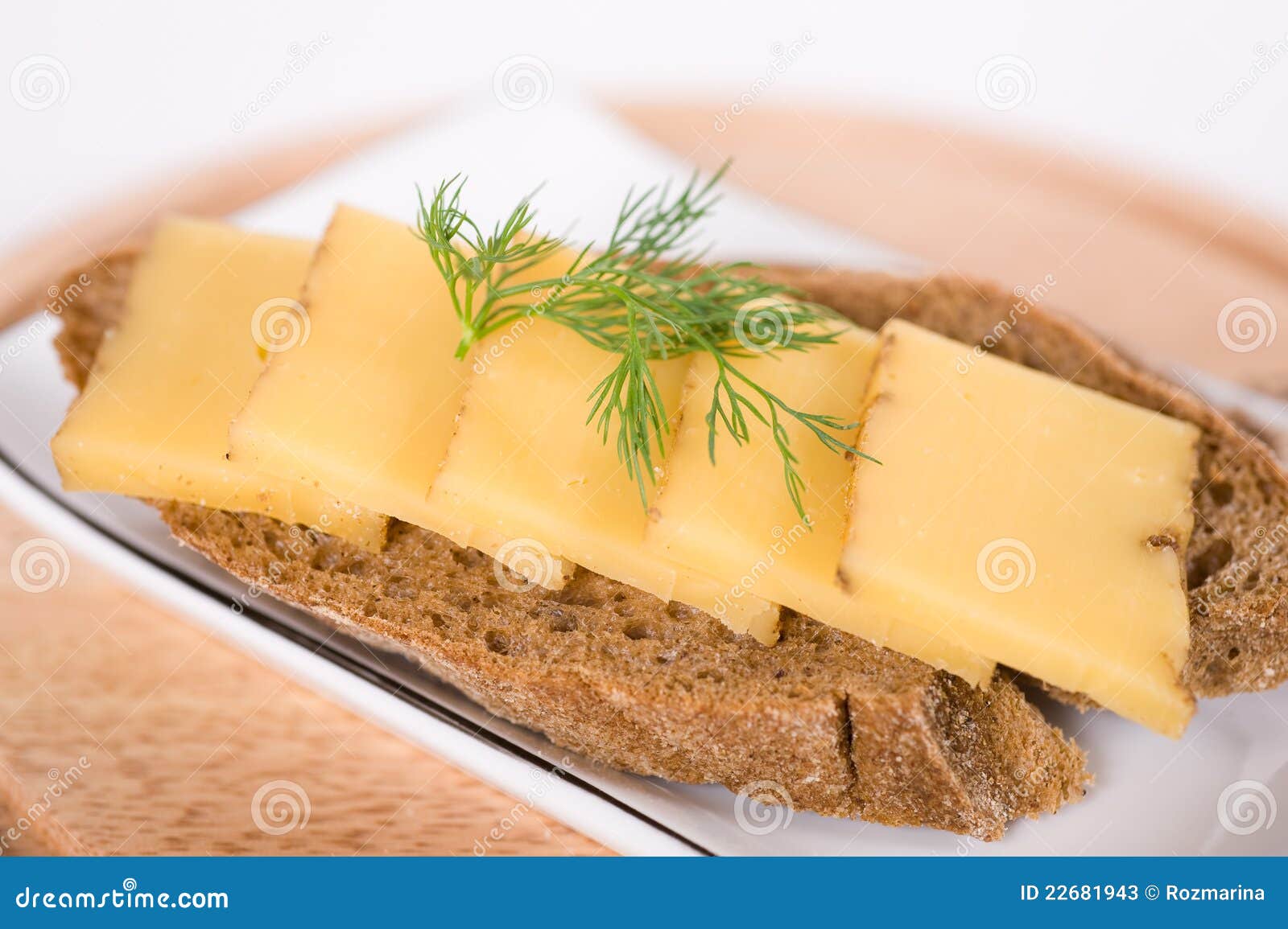 Bread and Cheese. Sandwich. Stock Image - Image of sliced, cereal: 22681943