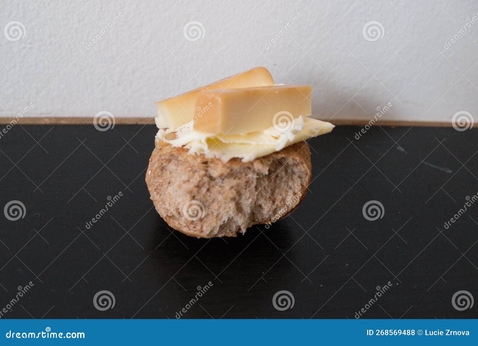Bread and Cheese Snack Portion Stock Photo - Image of emmental, healthy ...