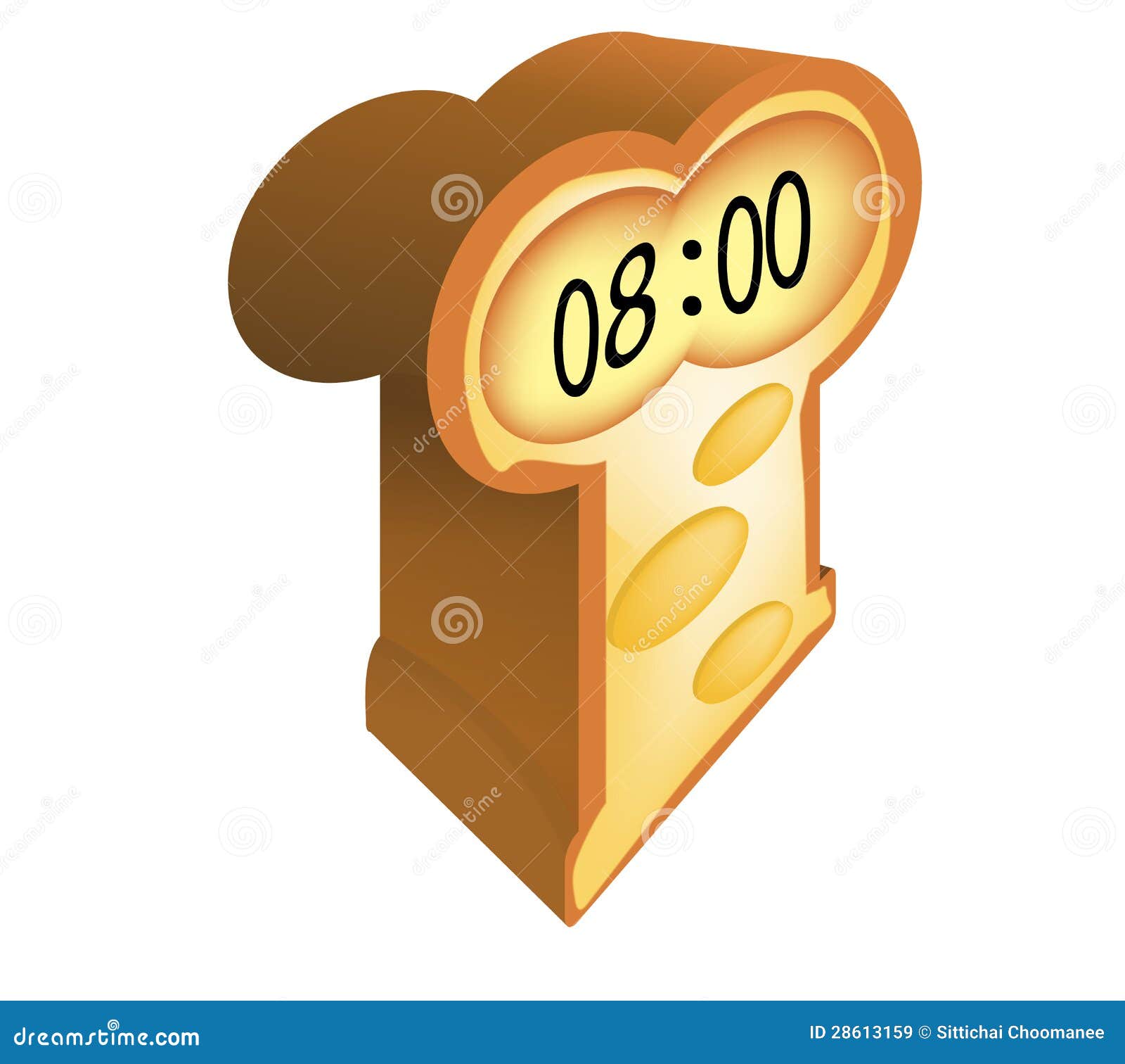 Bread with clock graphic stock vector. Illustration of cycle - 28613159