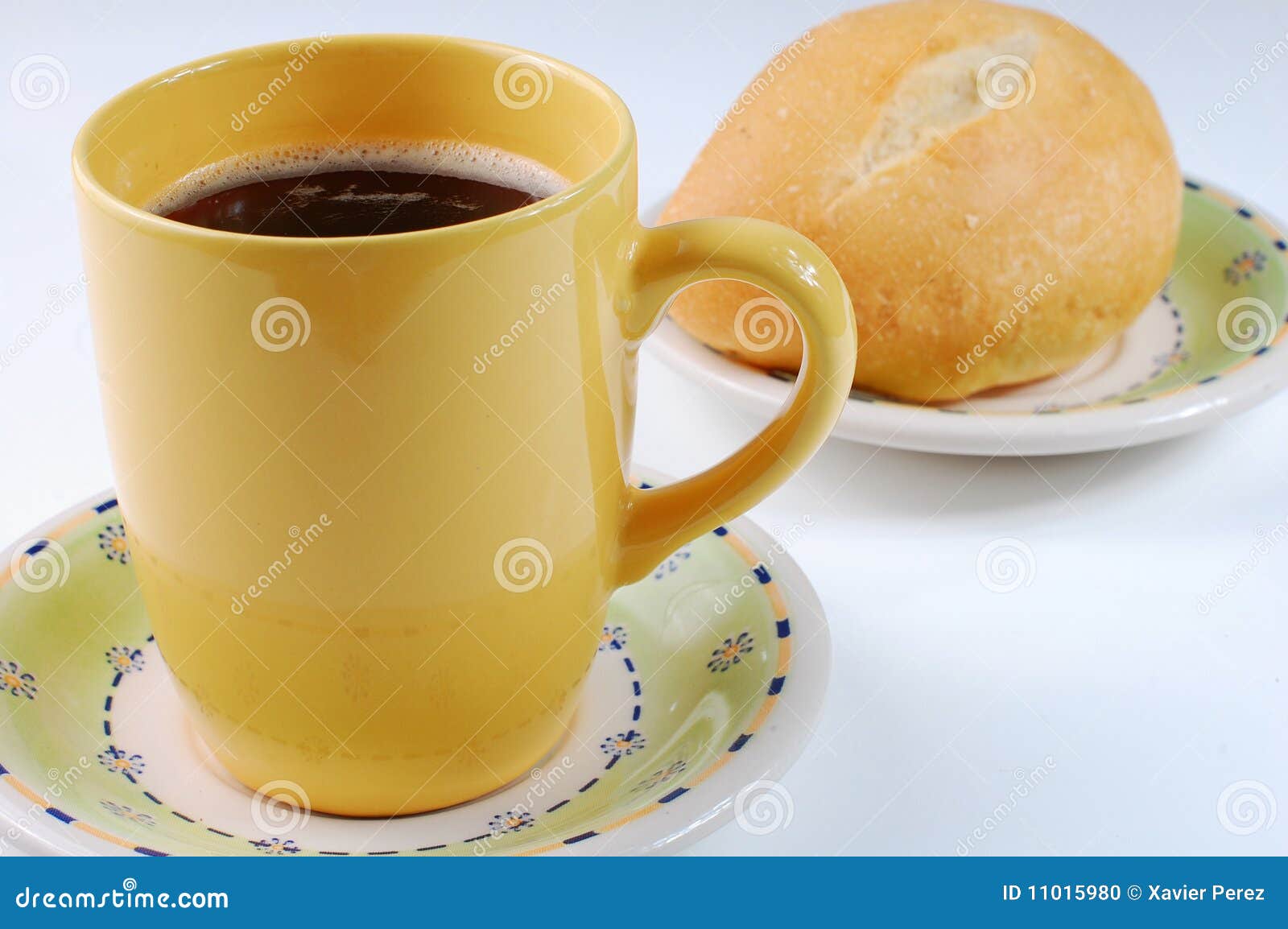 Bread and coffee stock photo. Image of beverage, cafe - 11015980