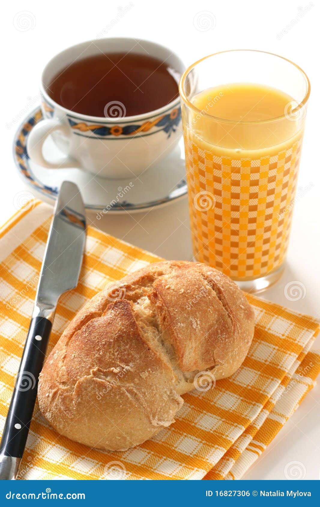 Bread with Coffee and Juice Stock Photo - Image of healthy, food: 16827306