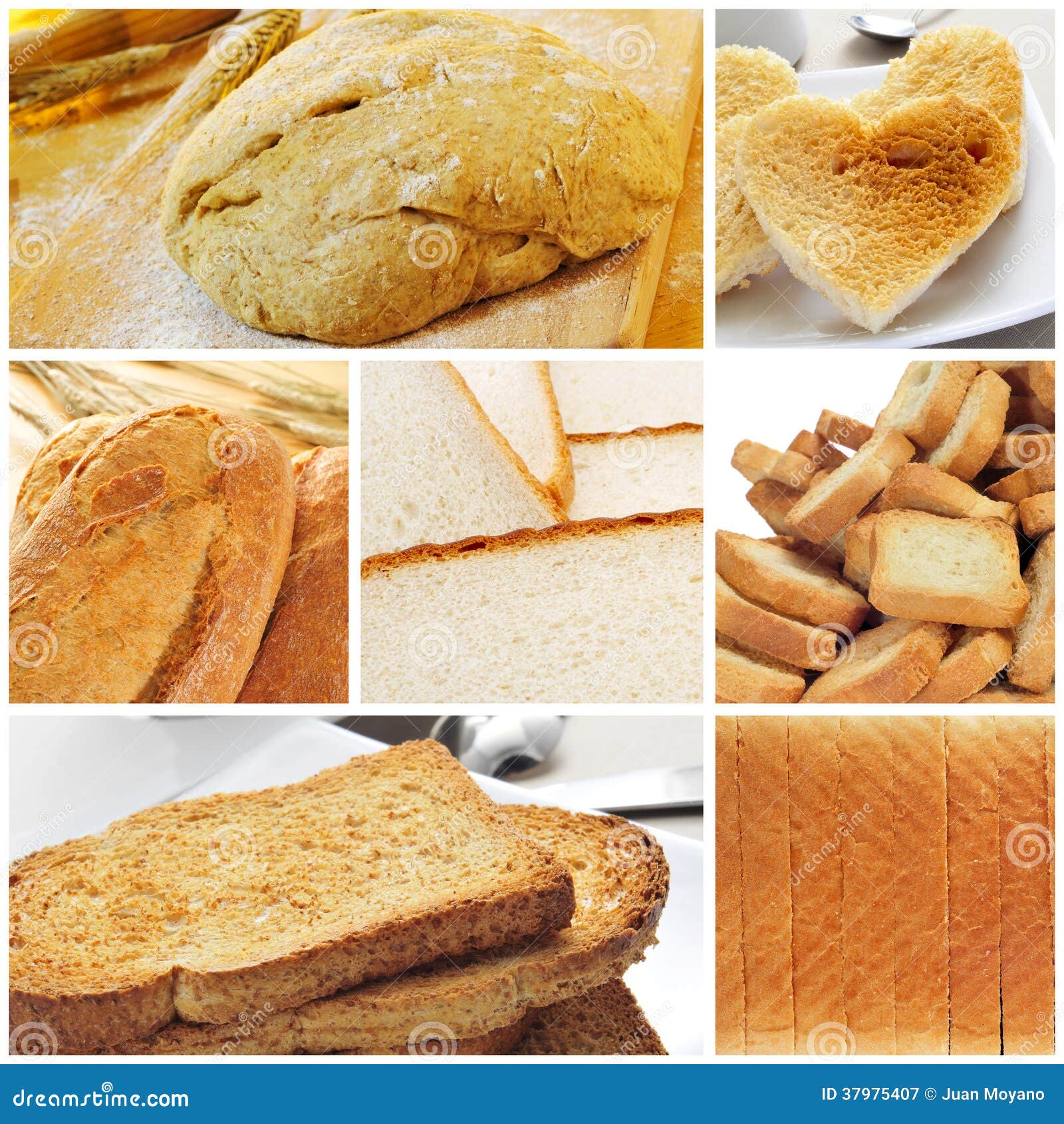 Bread collage stock image. Image of diet, gastronomy - 37975407