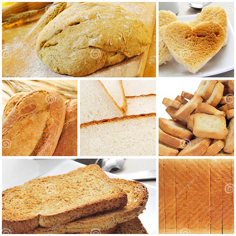 Bread collage stock image. Image of diet, gastronomy - 37975407
