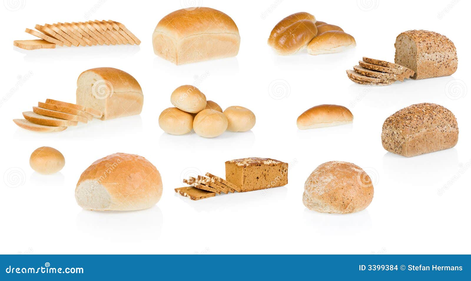 Bread collection stock photo. Image of biscuits, background - 3399384