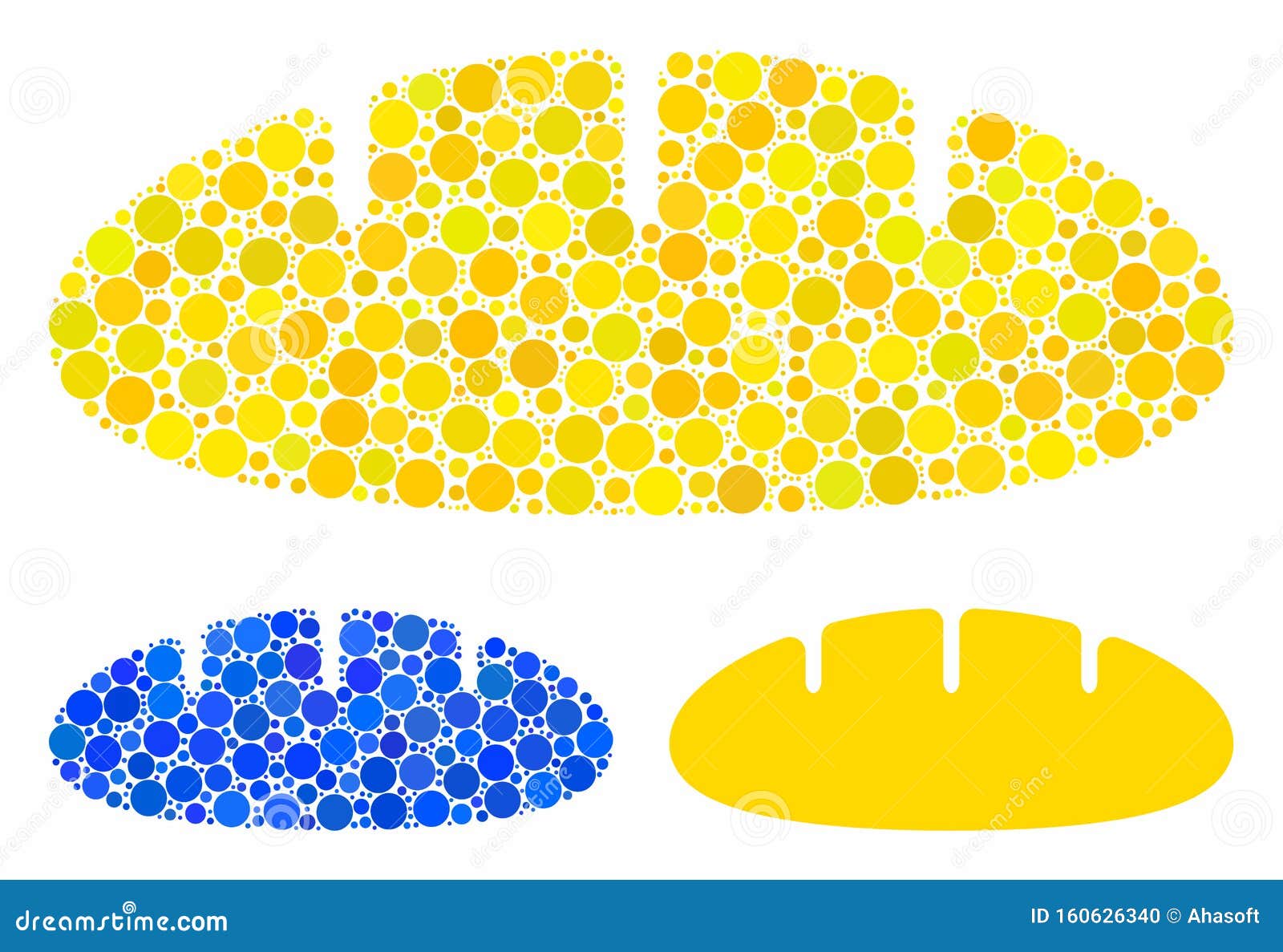 Bread Composition Icon of Circle Dots Stock Vector - Illustration of ...