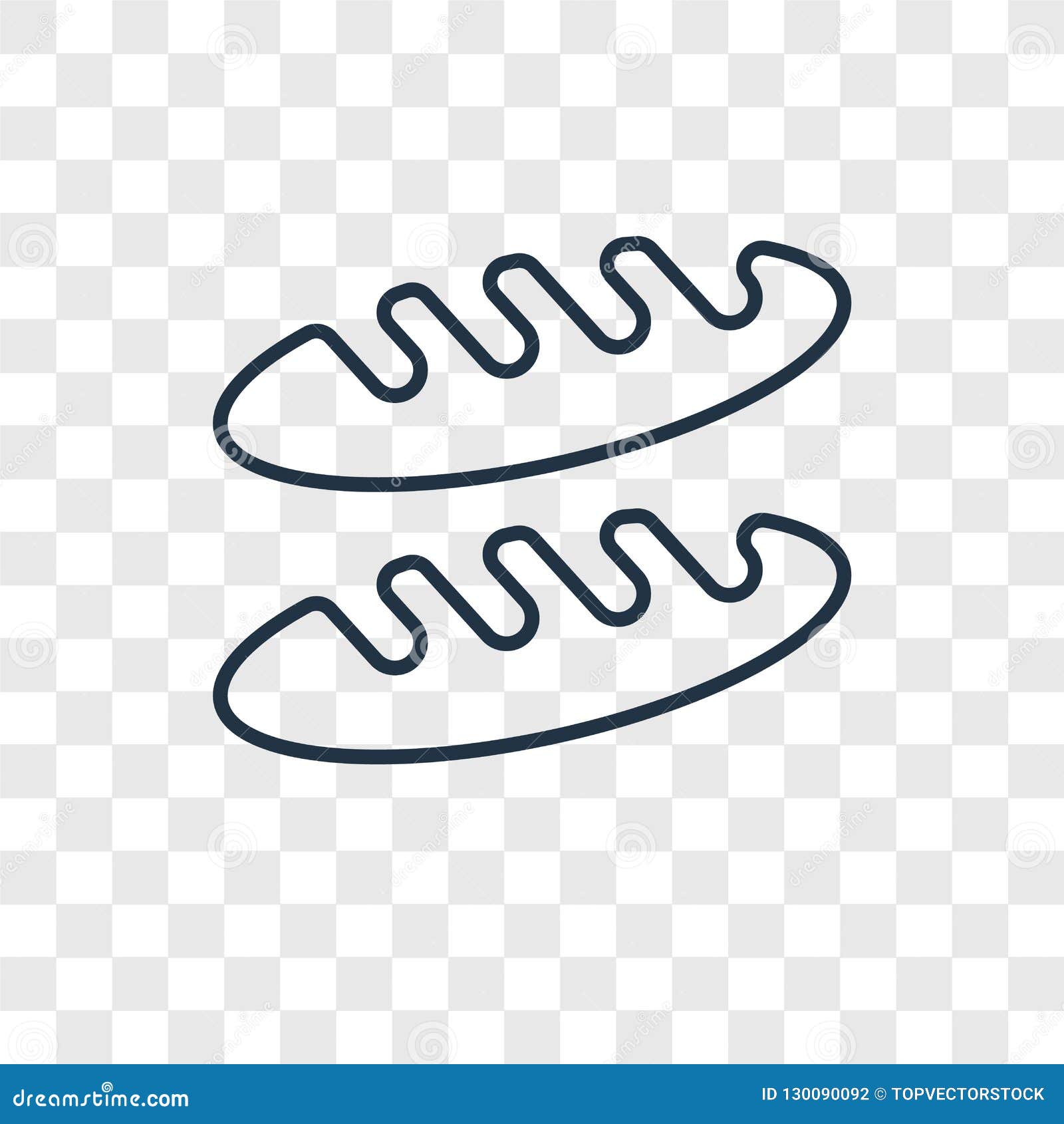 Bread Concept Vector Linear Icon Isolated on Transparent Background ...