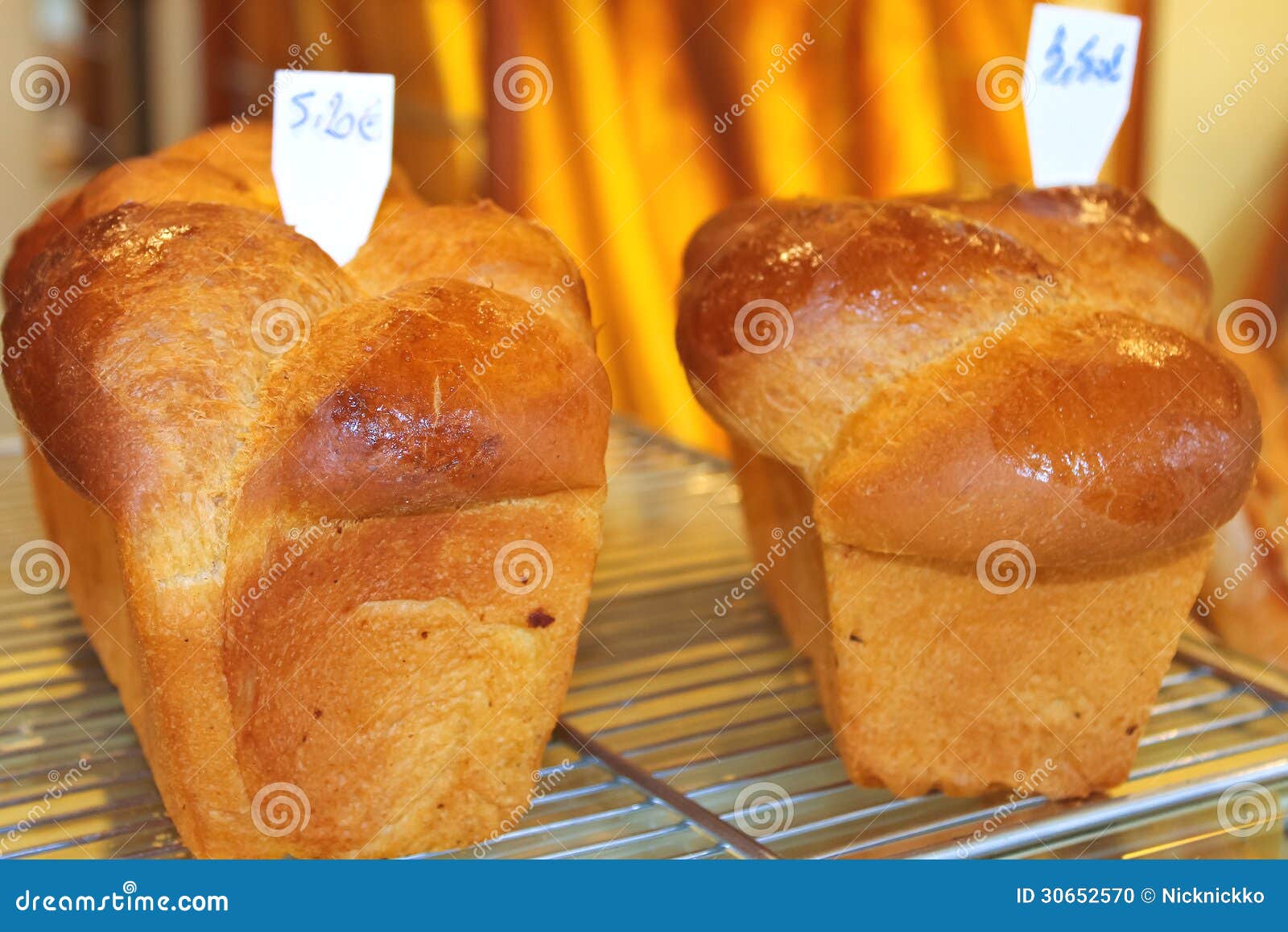 The Bread on the Counter at the Store. Stock Photo - Image of food ...