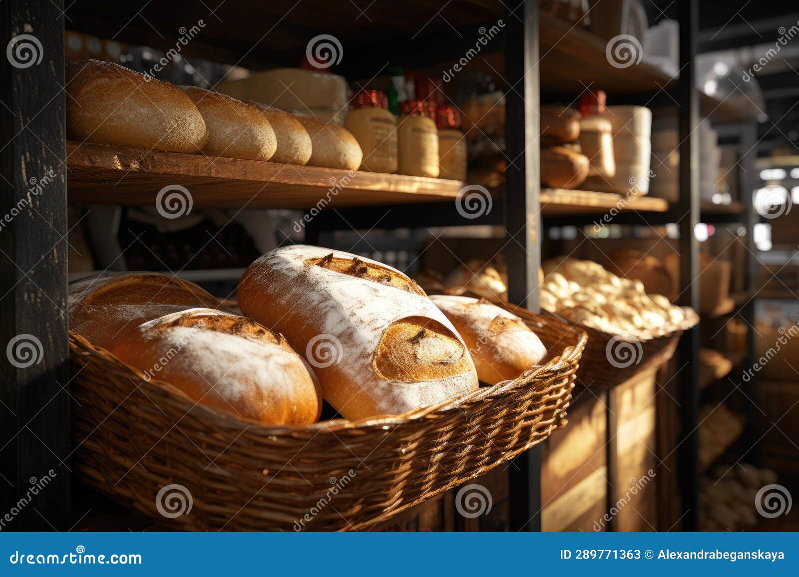 Bread is on the Counter in the Store Stock Illustration - Illustration ...