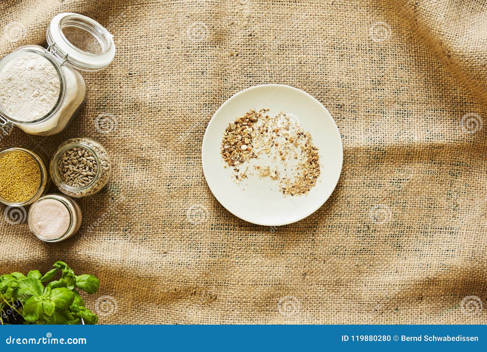 Bread crumbs on a plate stock photo. Image of healthy - 119880280