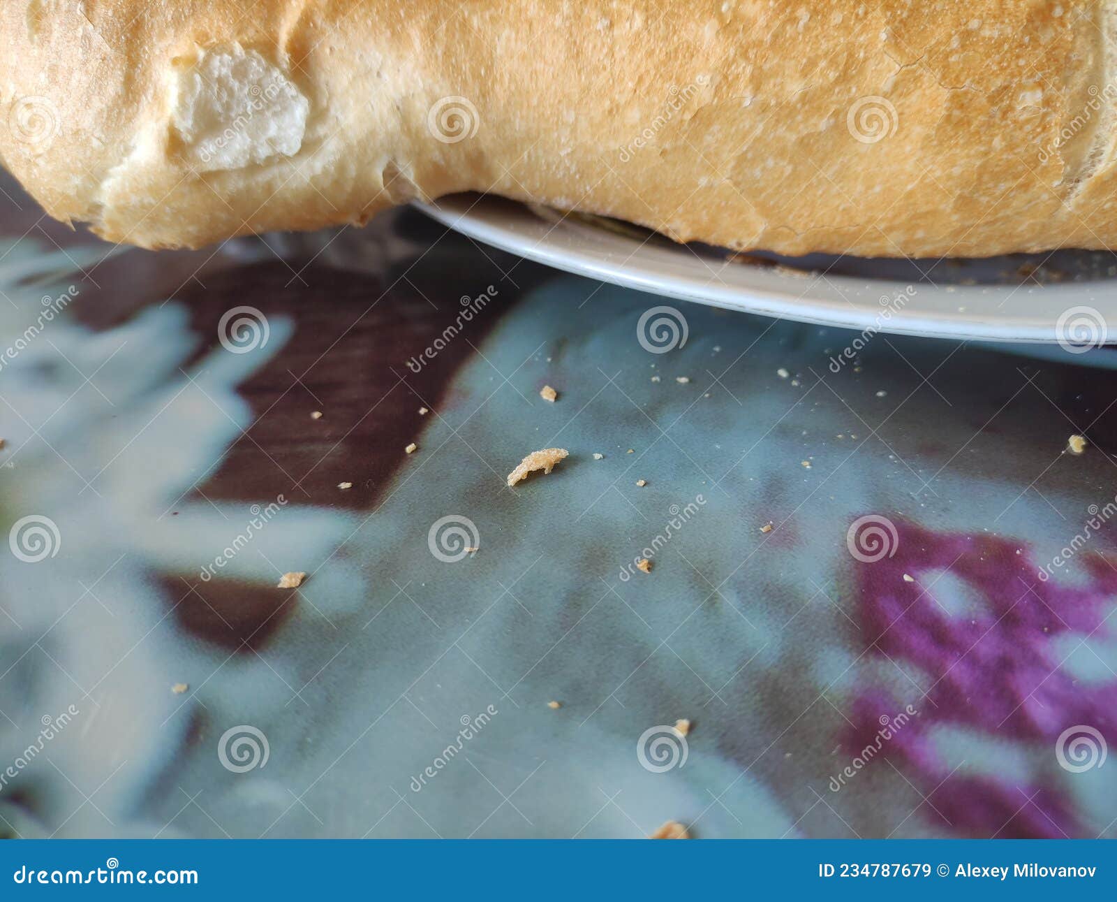 Bread crumbs on a table stock image. Image of crumb - 234787679