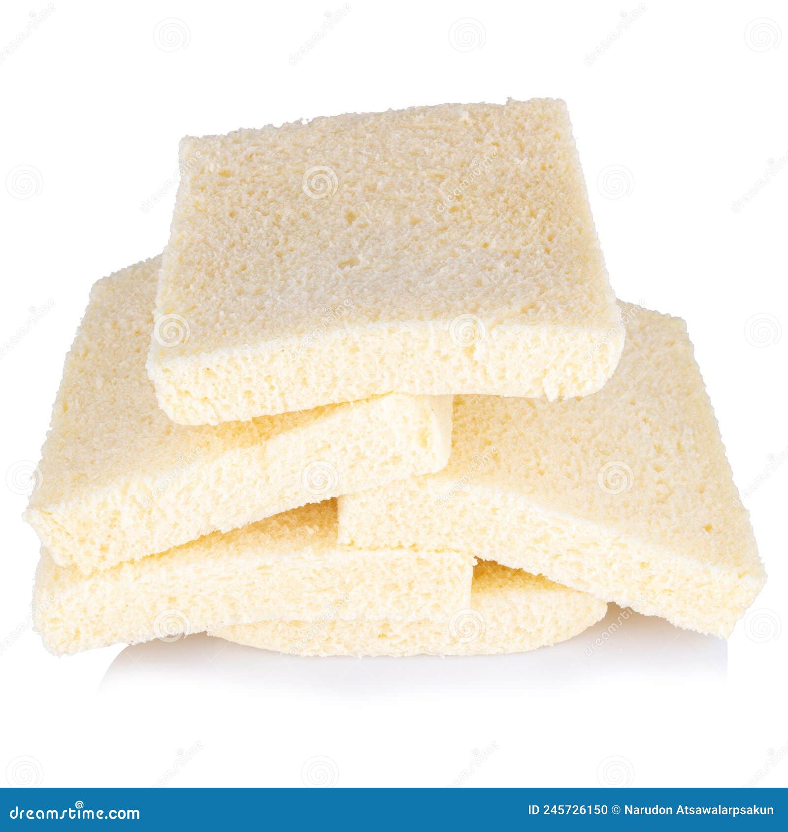 Bread Crustless Isolated on White Background Border Stock Photo - Image ...