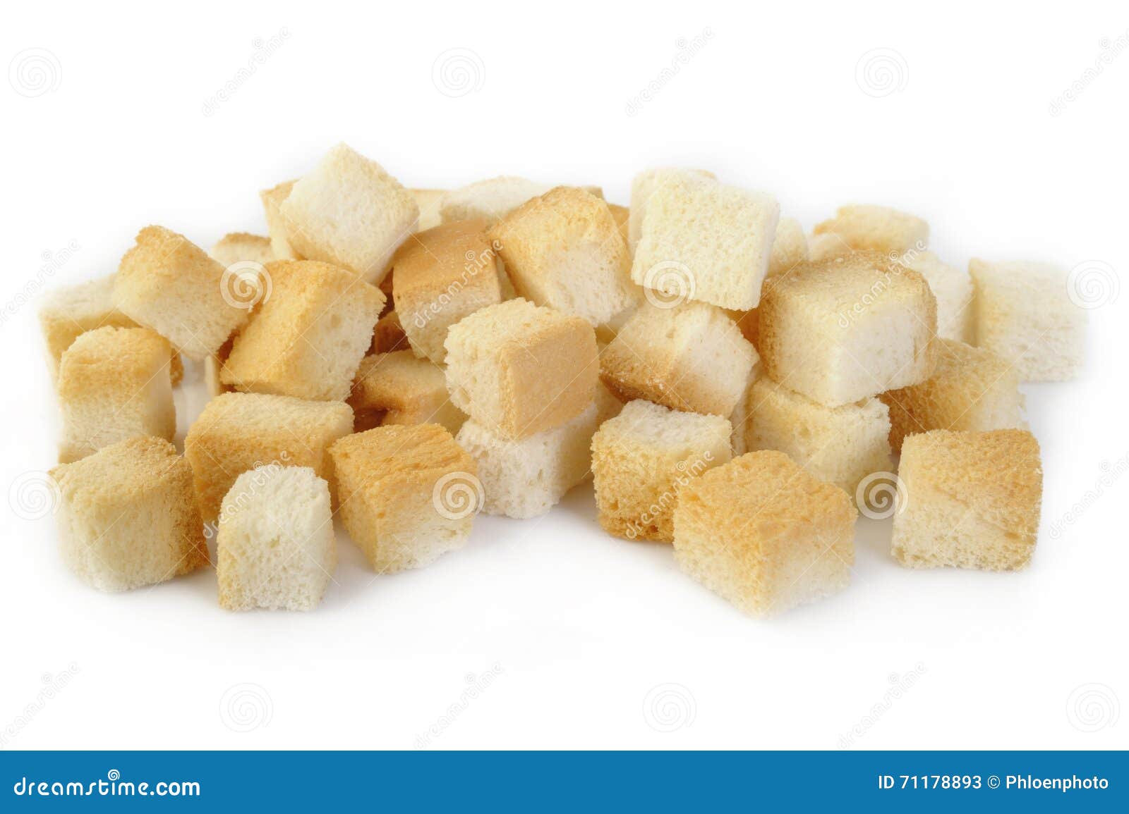 Bread cube stock image. Image of crunchy, crisp, white - 71178893