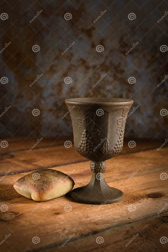 Bread and Cup of Wine stock photo. Image of wafers, christ - 79752242
