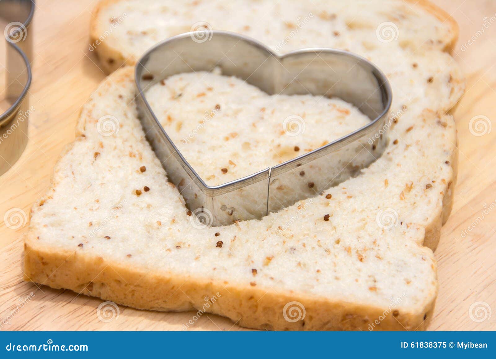 Bread with Cut Out Heart Shape Stock Image - Image of bakery, food ...