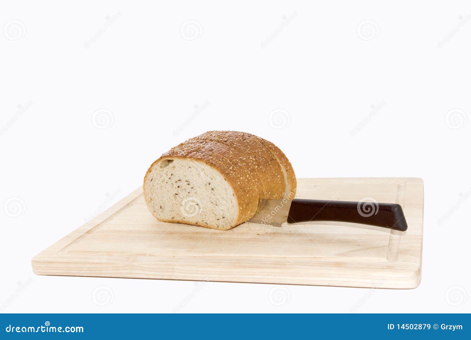 Bread cutted by knife stock image. Image of homemade - 14502879