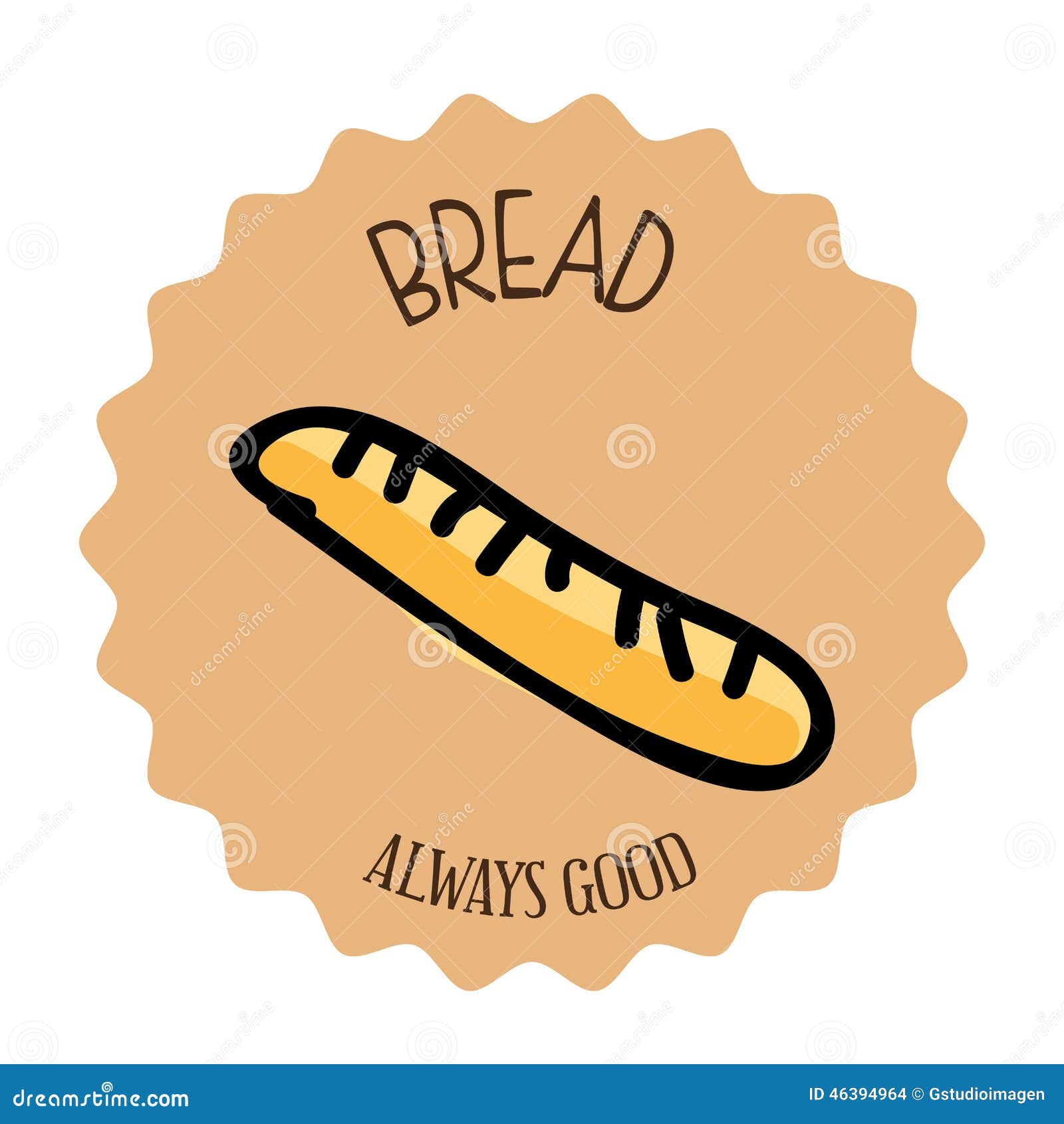 Bread design stock vector. Illustration of sliced, breakfast - 46394964
