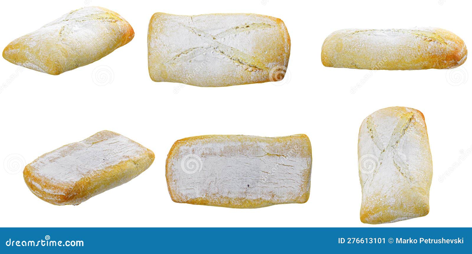 Bread Different Angles on White Background High Quality Details Stock ...