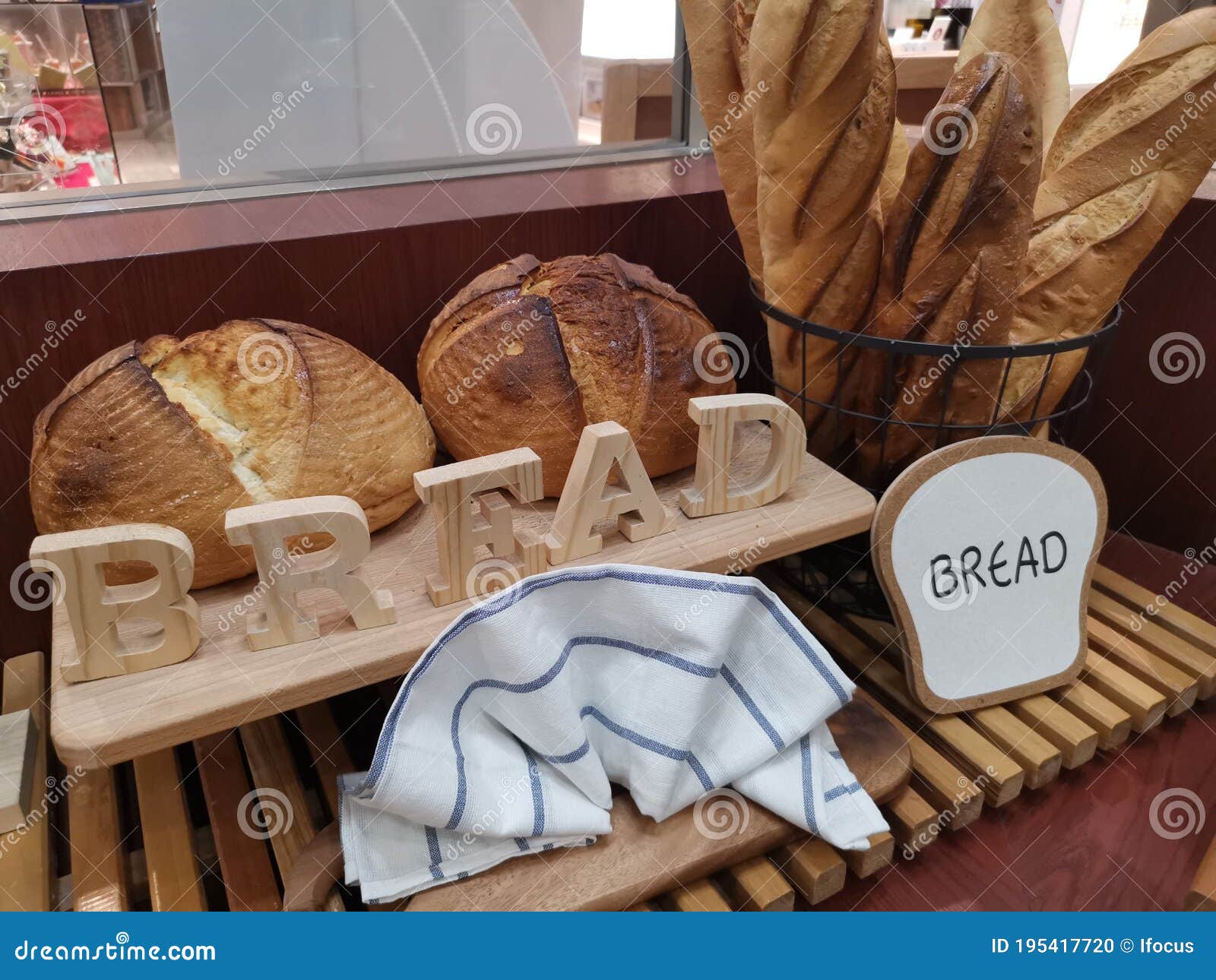 Bread Display at Bakery Shop Stock Photo - Image of aliment, diet ...