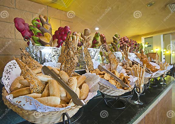Bread Display at a Hotel Buffet Stock Photo - Image of dining, variety ...