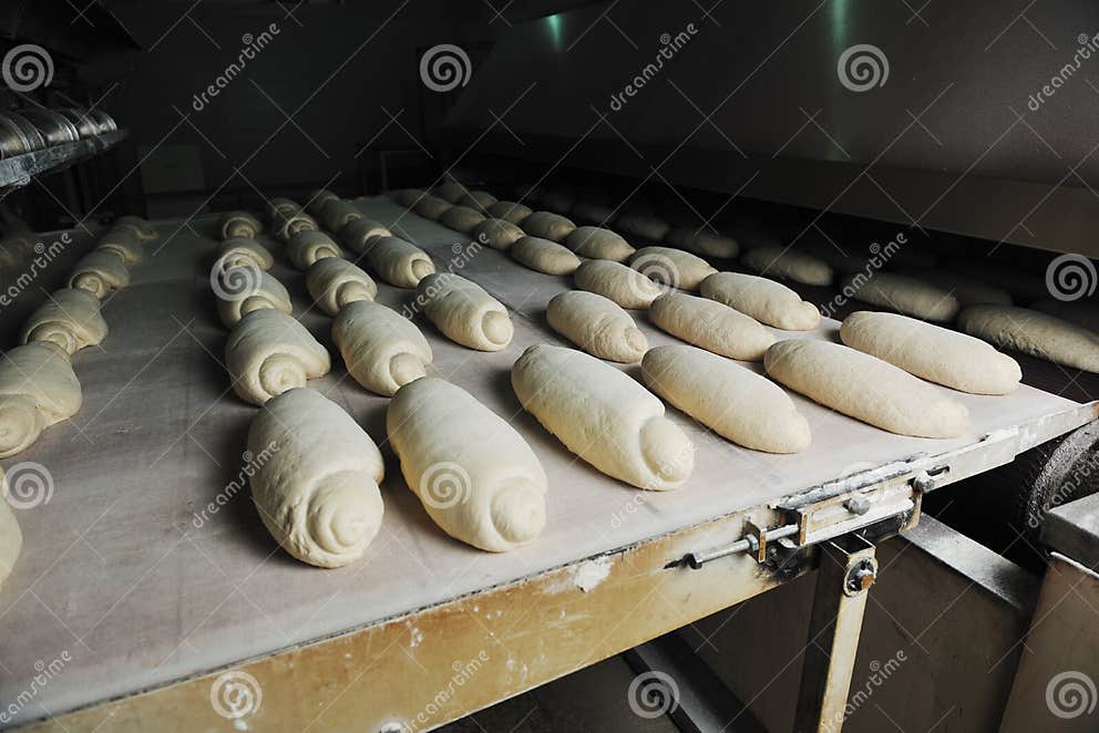 Bread factory production stock image. Image of cake, conveyer - 17472685