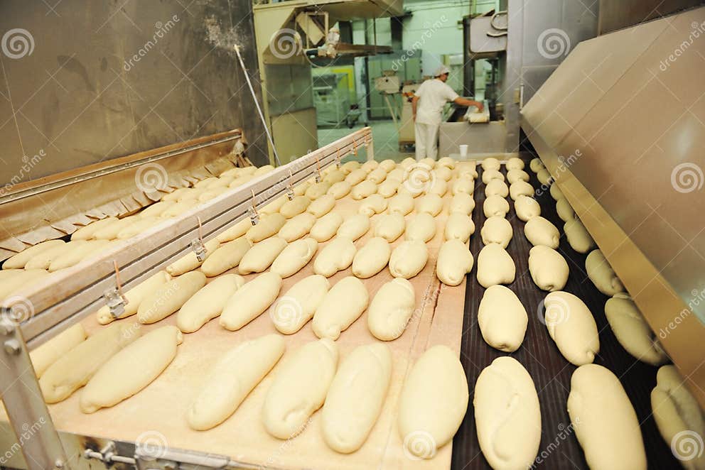 Bread factory production stock image. Image of bake, bread - 17481613