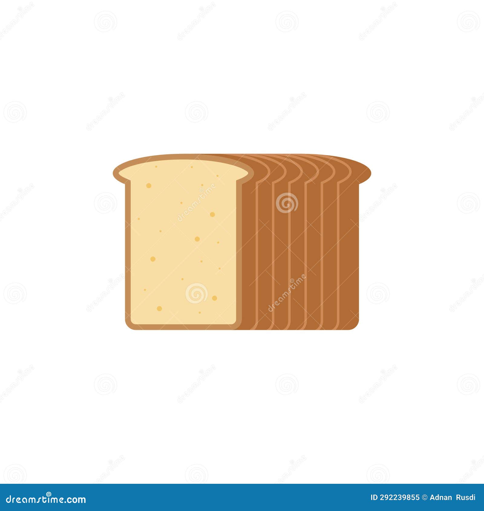 Bread Flat Design Vector Illustration Isolated on White Background ...