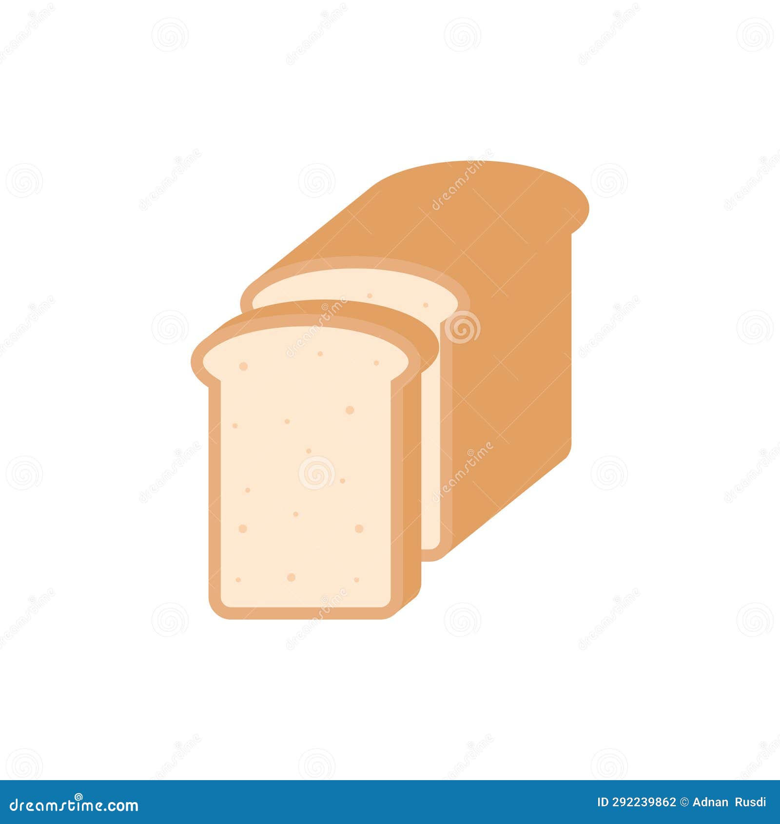 Bread Flat Design Vector Illustration Isolated on White Background Stock Illustration ...