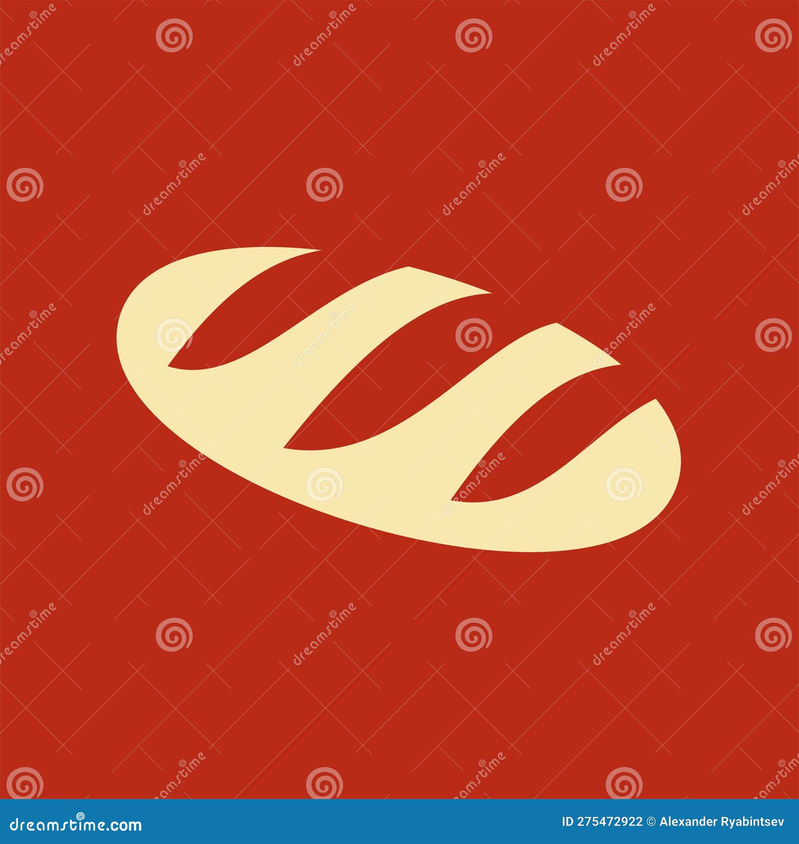 Bread Flat Style Simple Icon. Bakery Logo. Stock Vector - Illustration ...