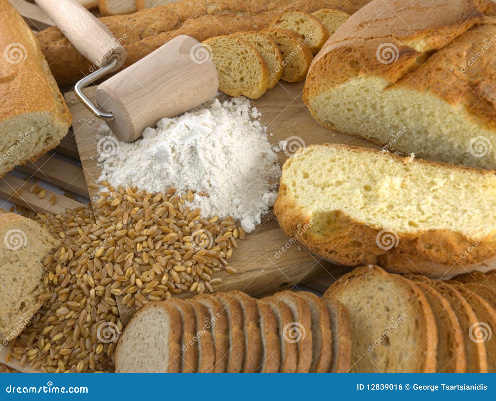 Bread and flour stock photo. Image of kitchen, fresh - 12839016