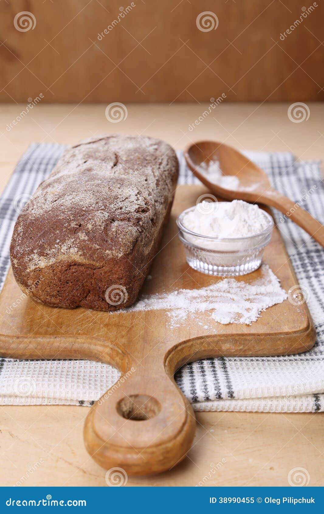 Bread and flour stock image. Image of abundance, beauty - 38990455