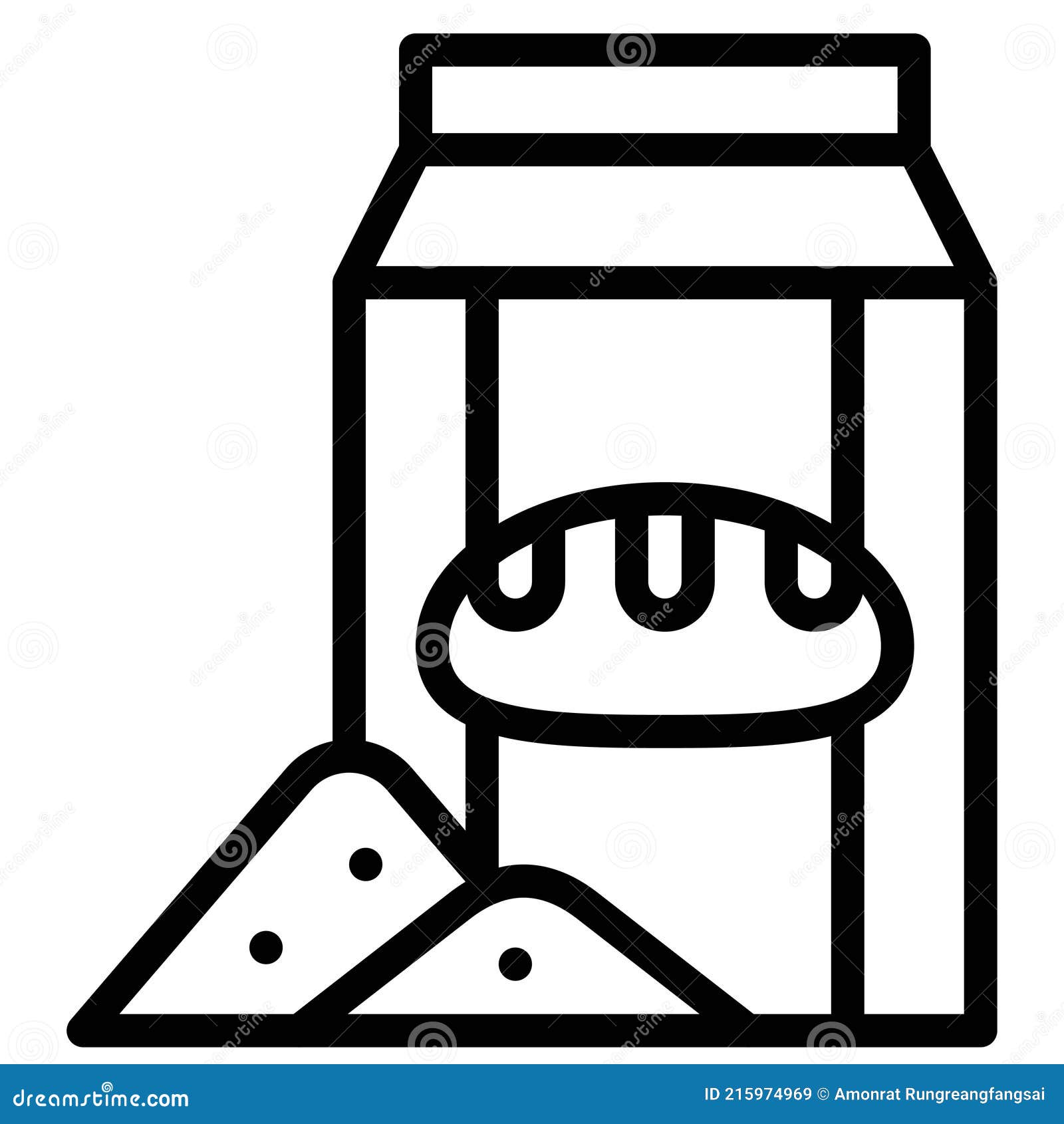 Bread Flour Icon, Bakery and Baking Related Vector Stock Vector ...