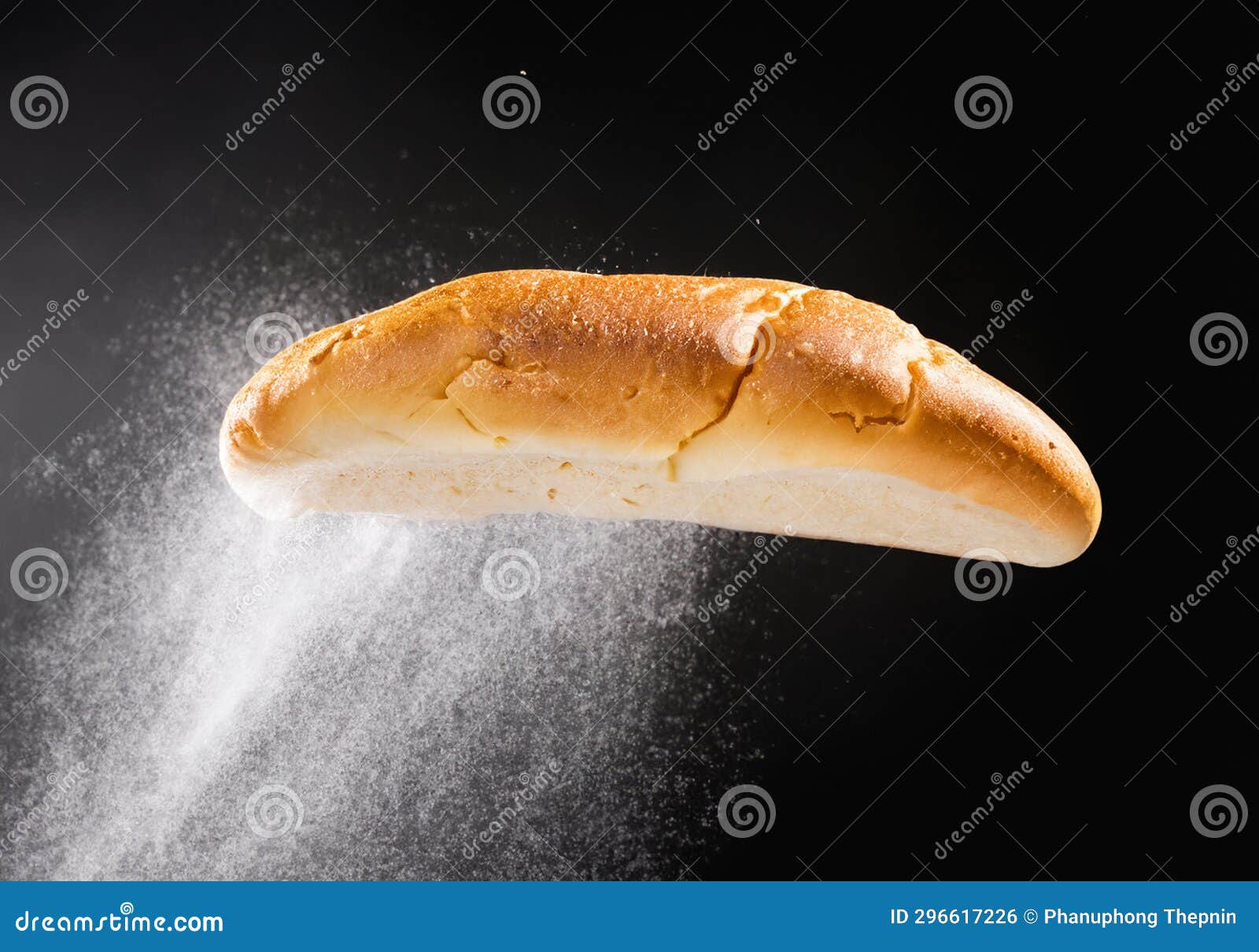 Bread flying in mid air stock illustration. Illustration of bread ...