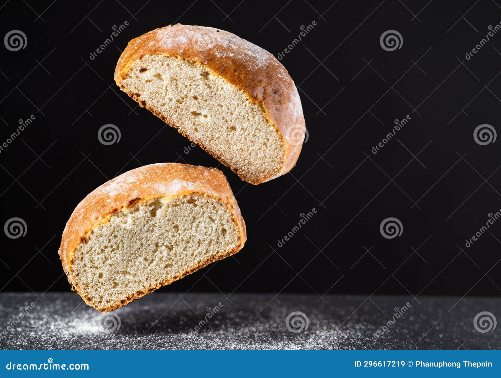Bread flying in mid air stock illustration. Illustration of healthy ...