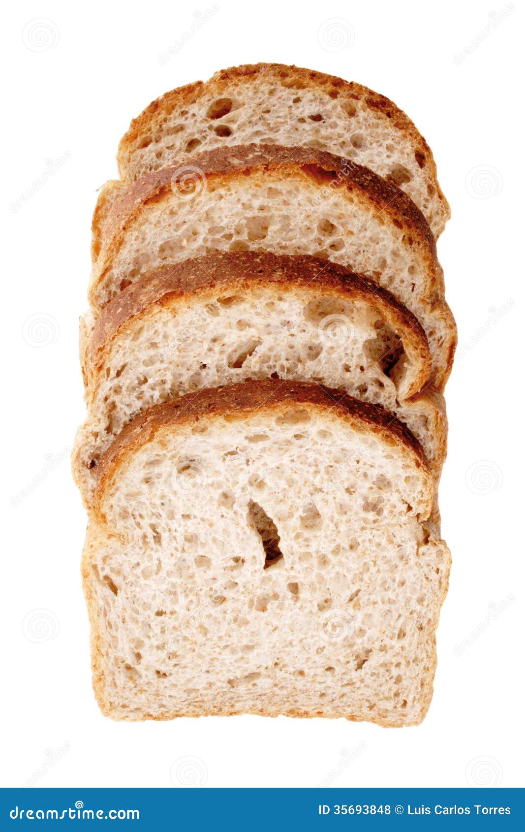Bread - Four slices stock photo. Image of alimentary - 35693848