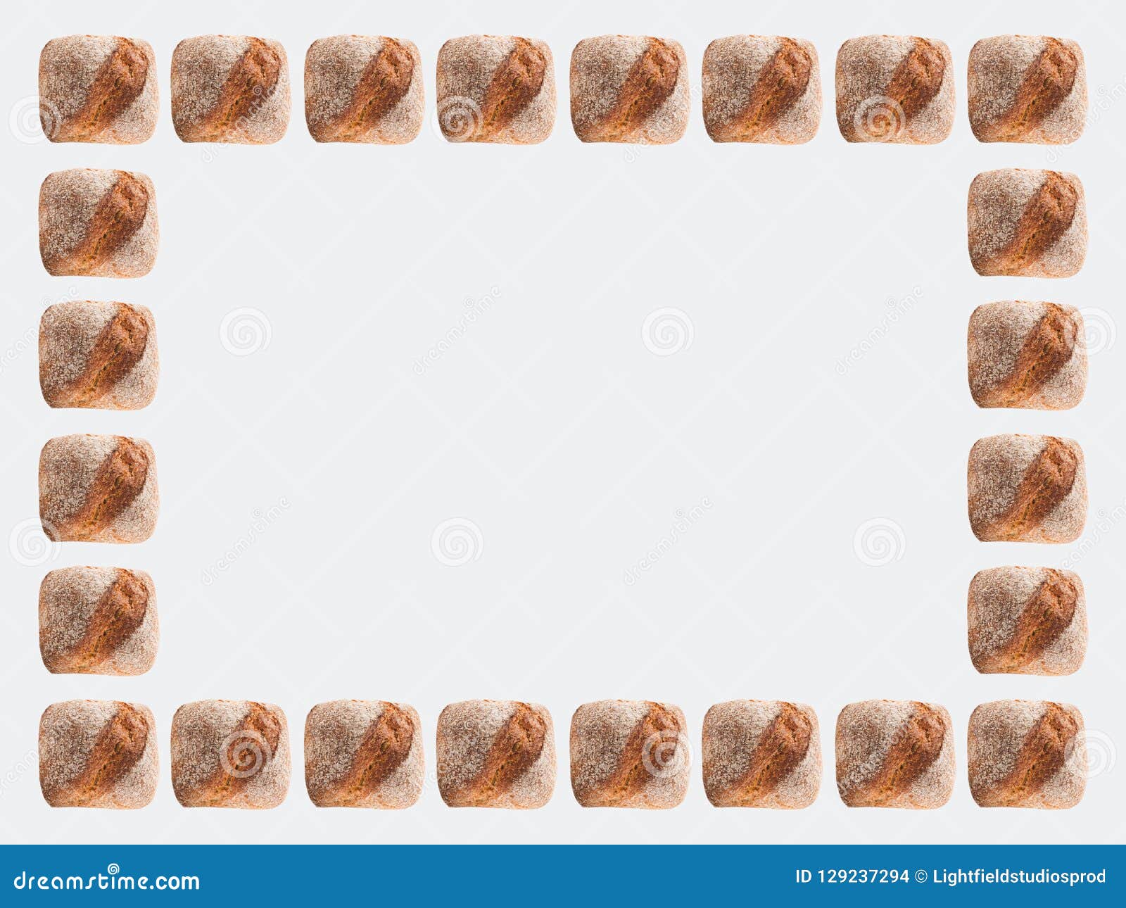 Frame Made from Loaves of Healthy Homemade Bread Stock Photo - Image of ...