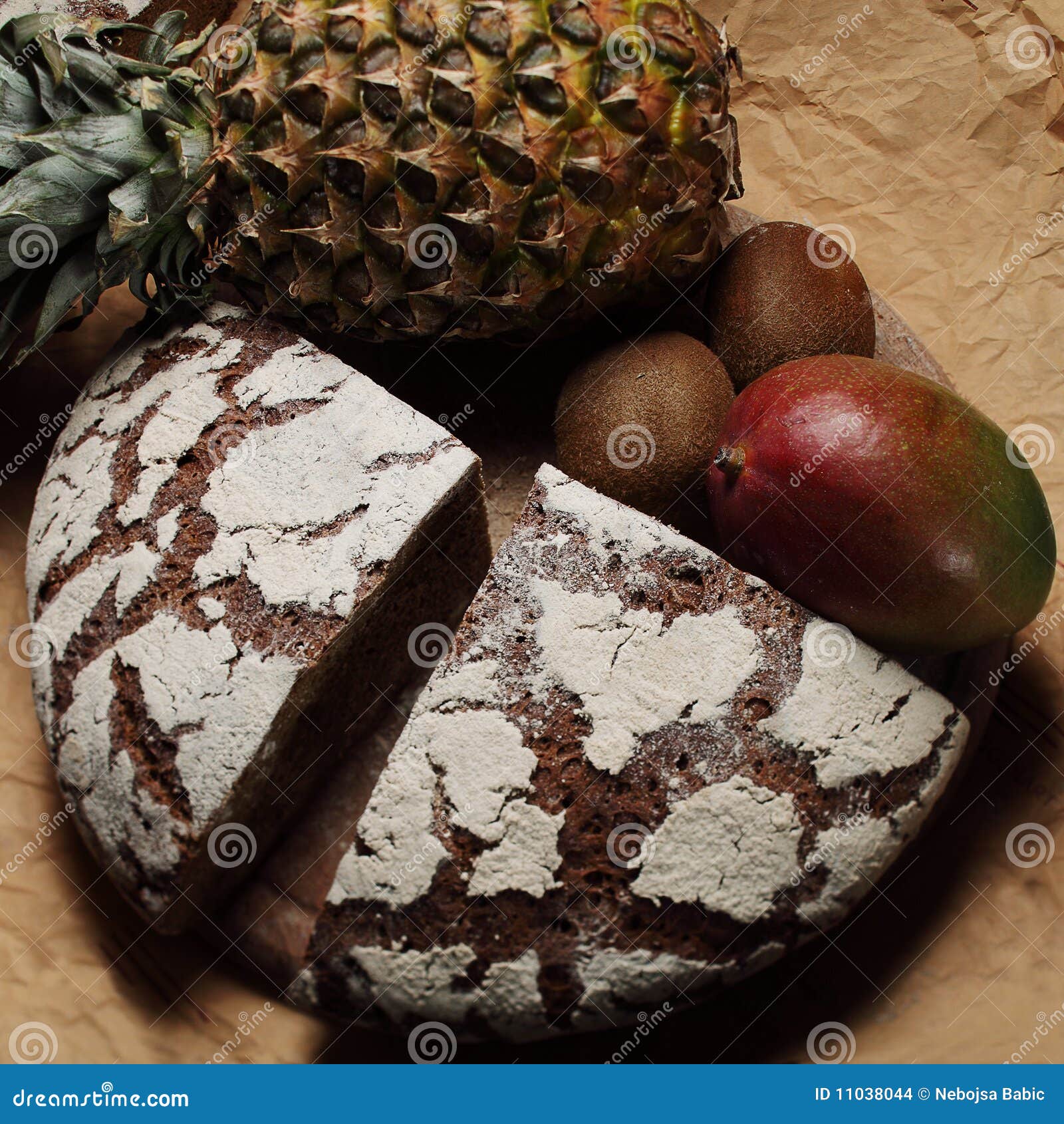Bread and fruit stock photo. Image of health, oven, chopping - 11038044