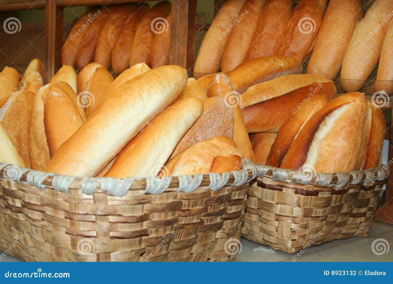 Bread full of basket stock photo. Image of healthy, organic - 8923132