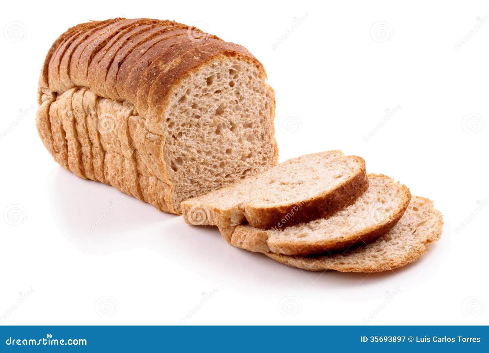 Bread full sliced stock image. Image of healthy, isolated - 35693897