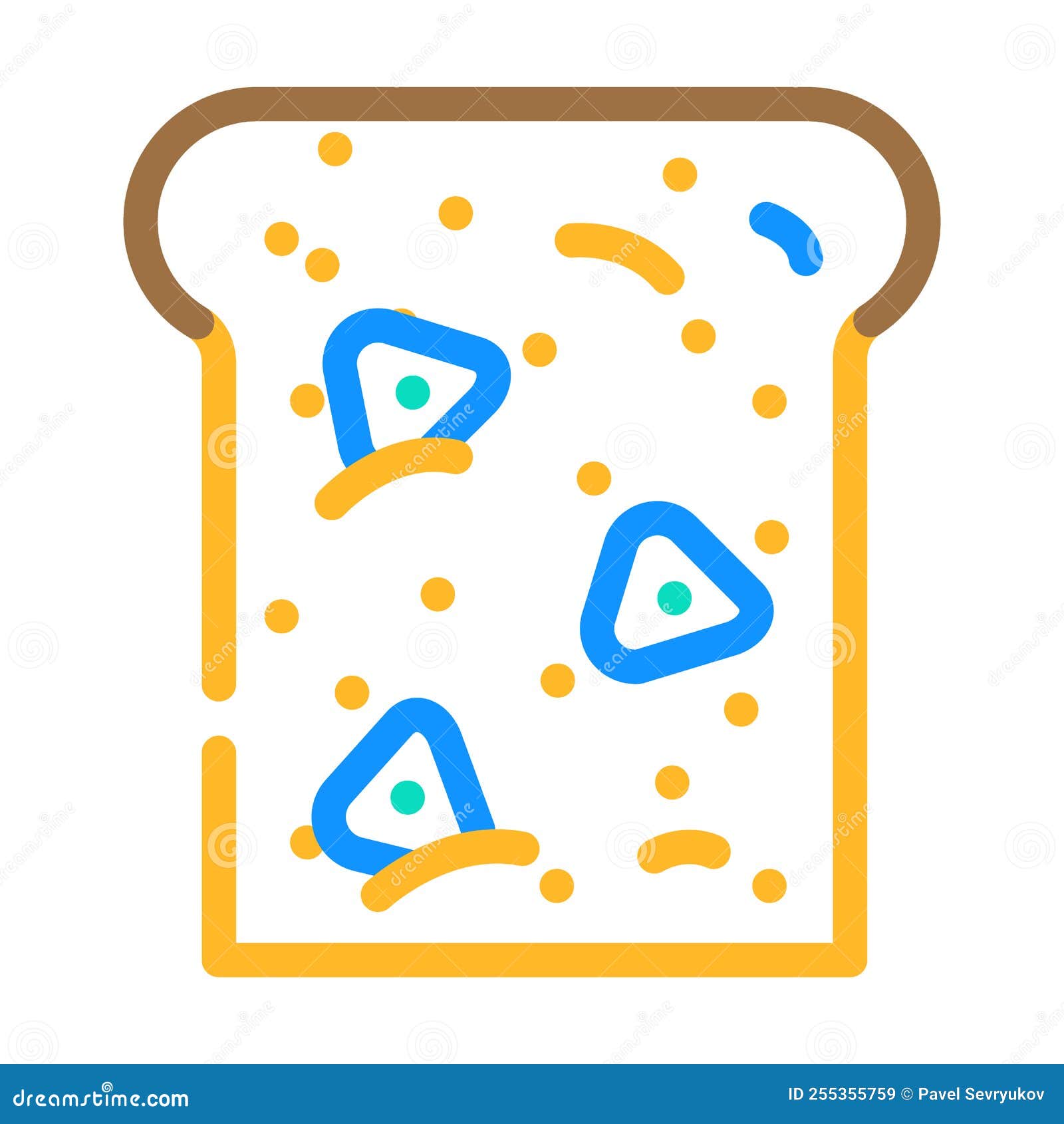 Bread Garlic Color Icon Vector Illustration Stock Vector - Illustration ...