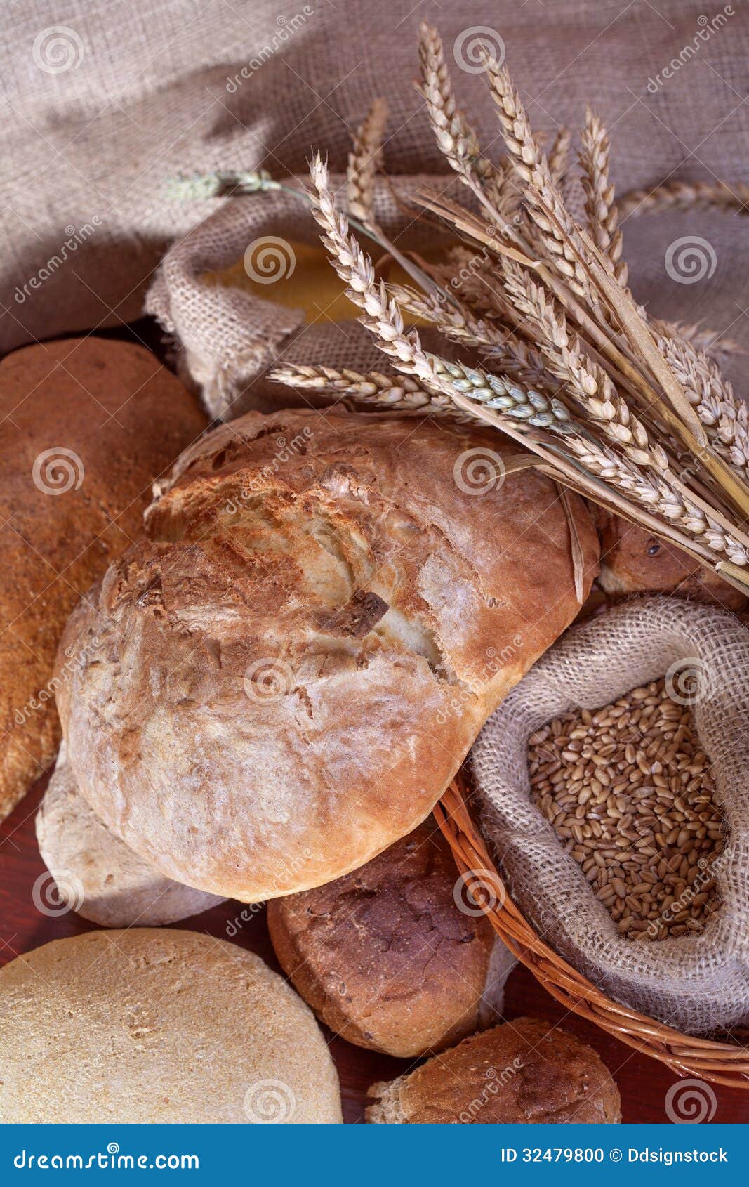 Bread and grains stock photo. Image of cooking, breakfast - 32479800