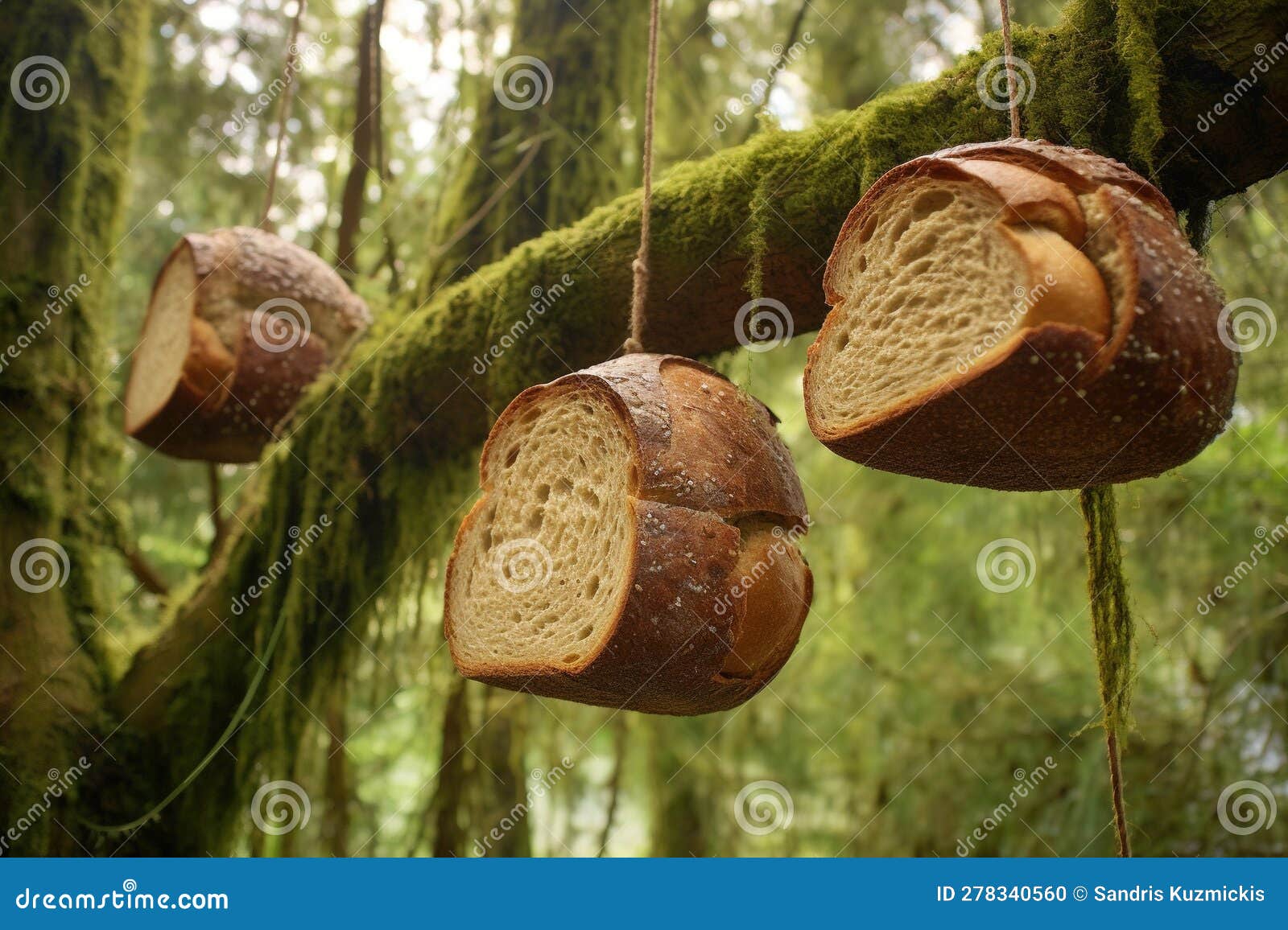 Bread Growing on Trees. Generative AI Stock Illustration - Illustration ...