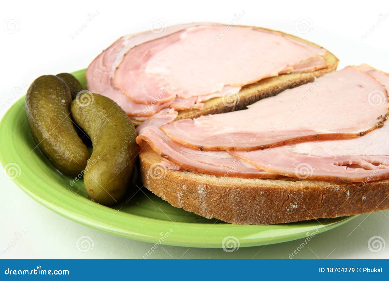 Bread with ham stock image. Image of bread, farmhouse - 18704279